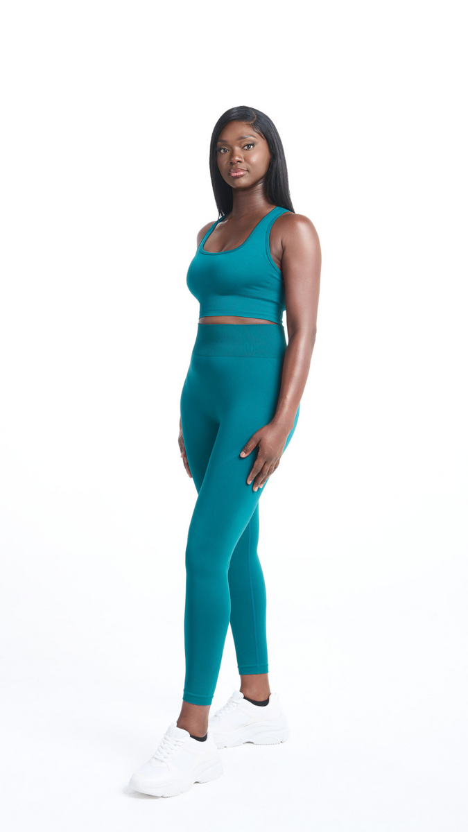 Shavo Seamless Bra - Turquoise – ROAM LOUD